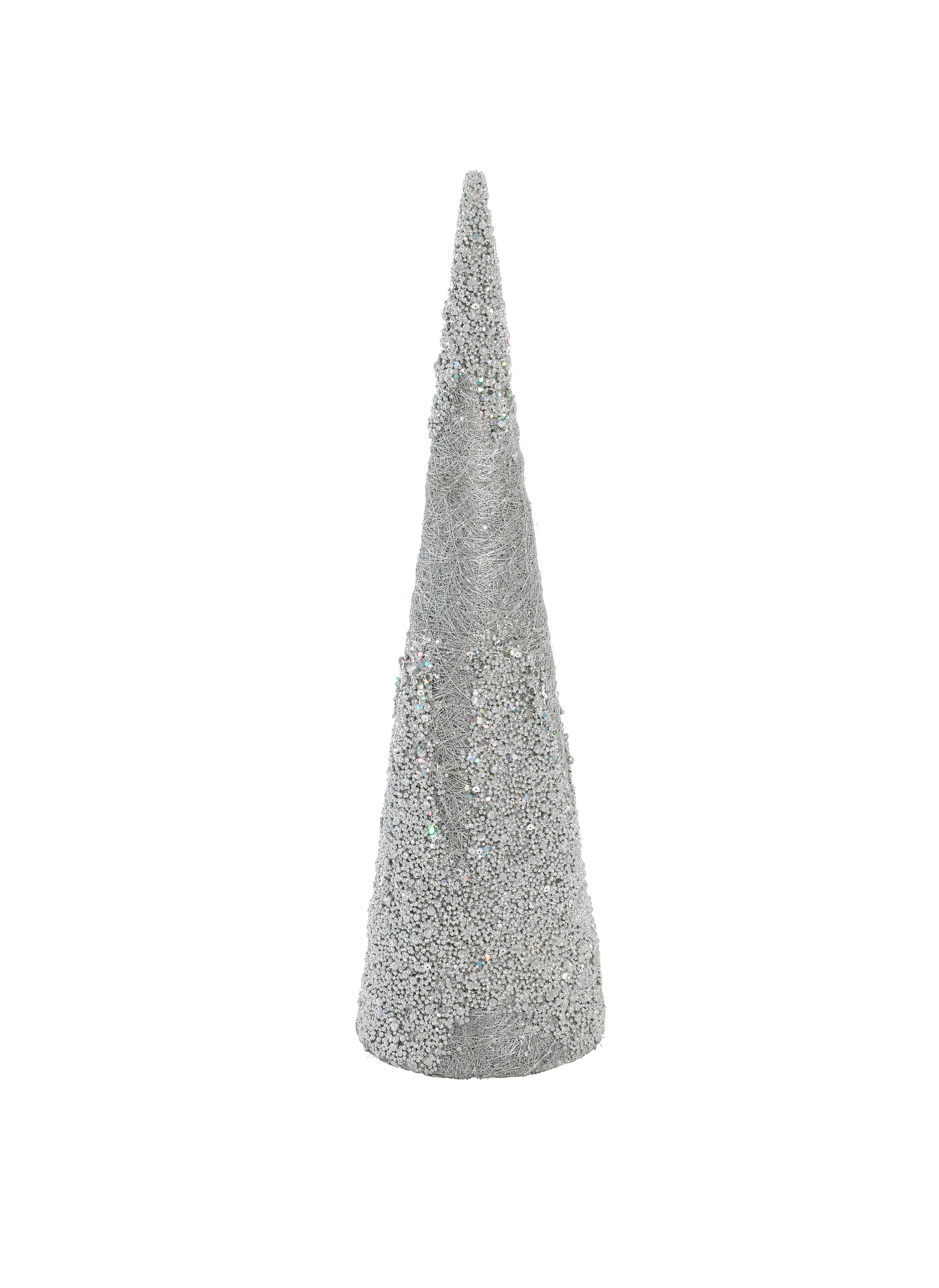 Silver Glitter Christmas Tree Cone 24’x 6′ | Dream Captured Event Design