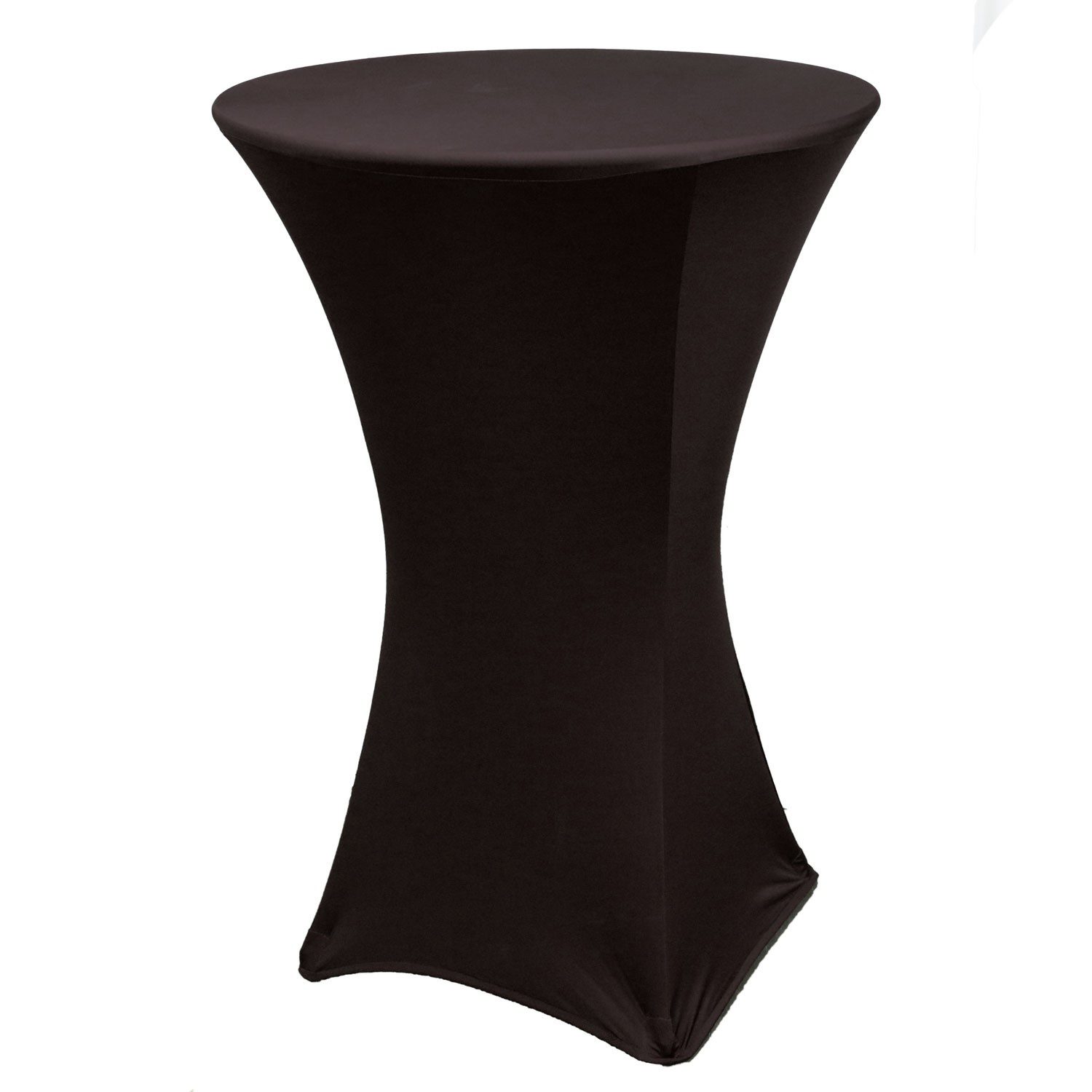 Black Spandex Highboy – 30″ Round x 42″ Tall | Dream Captured Event Design