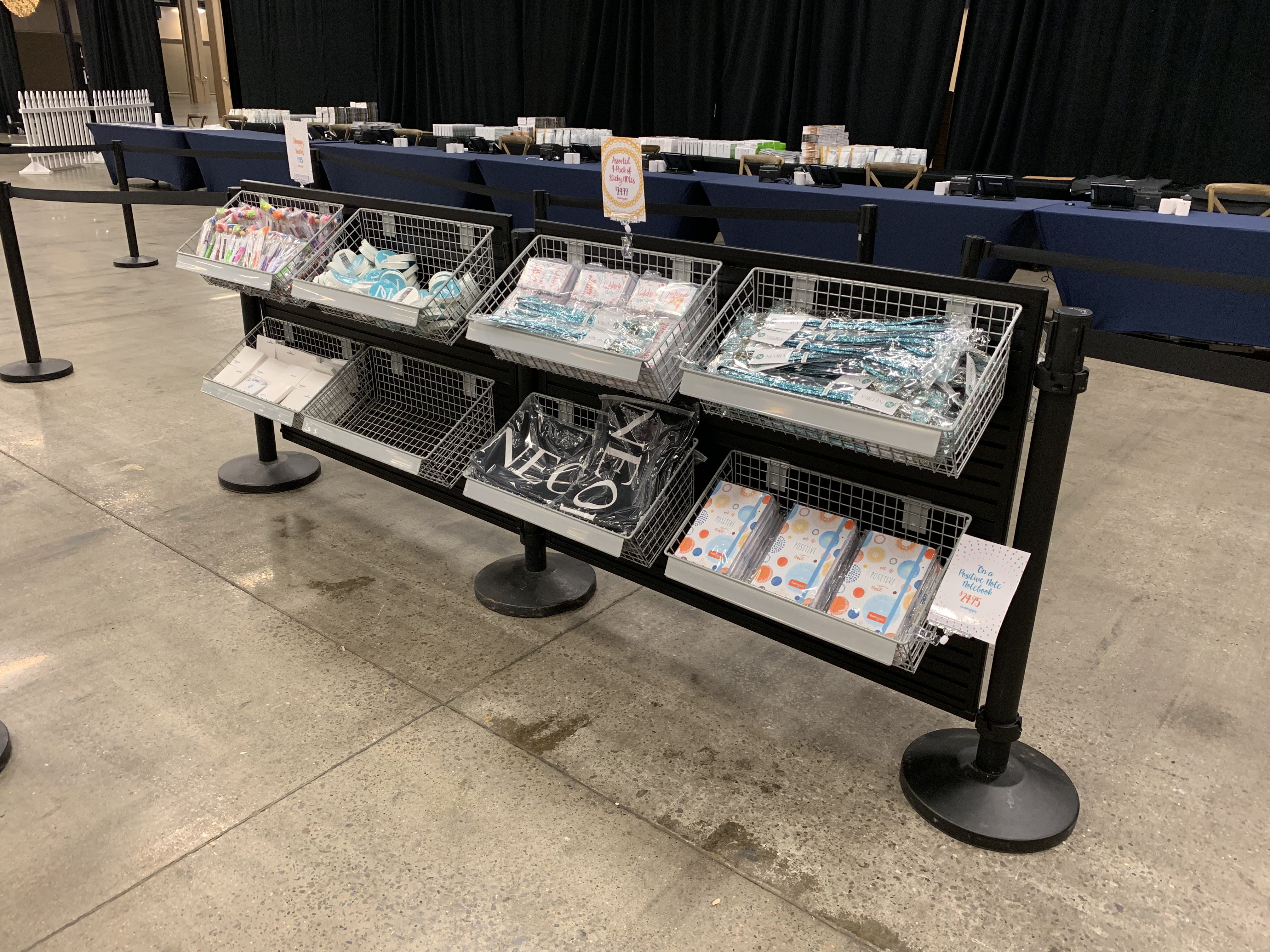 Double Sided Stanchion Panel 50″x 36″ w/ Wire Baskets 22″x 10″ | Dream ...